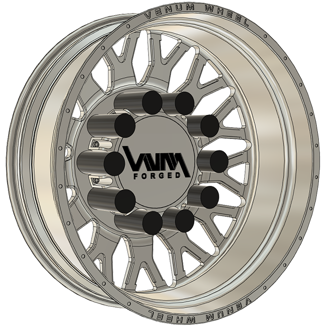 Rattle Dually VNM Forged Aluminum Wheels W/ Adapters & Billet Caps
